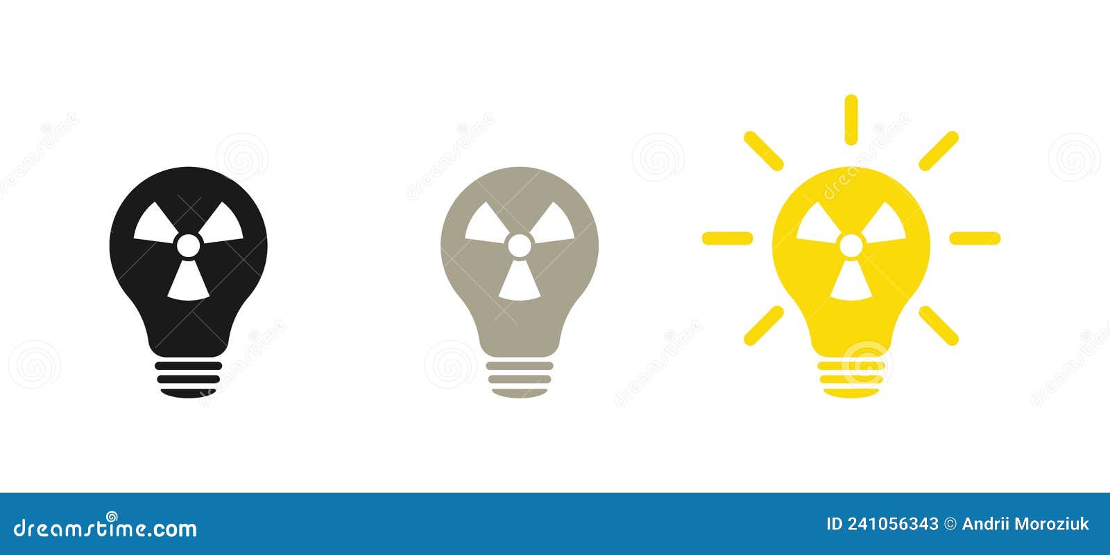 Light Bulb Nuclear Energy. Illustration Stock Illustration ...