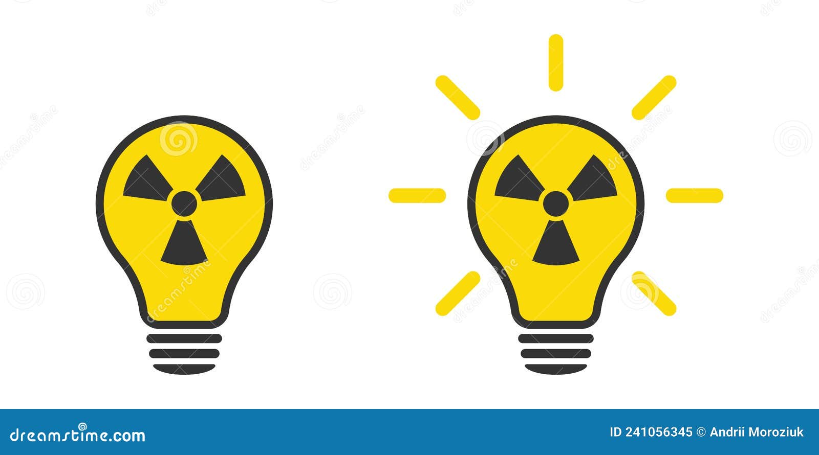 Light Bulb Nuclear Energy. Illustration Stock Illustration ...