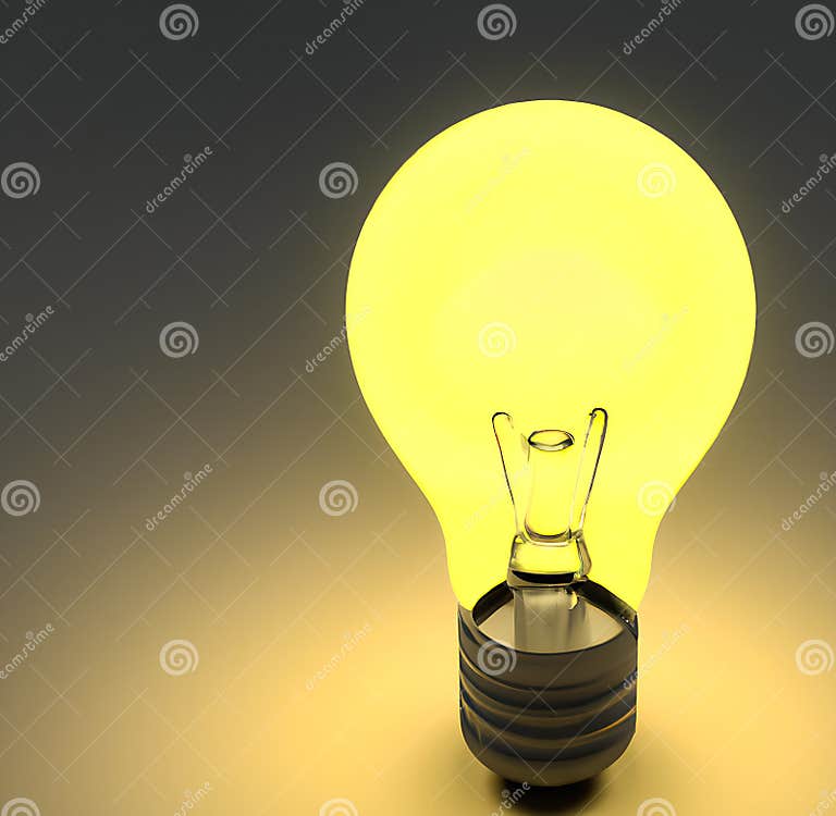 Light Bulb Object and Ideas Concept Stock Illustration - Illustration ...