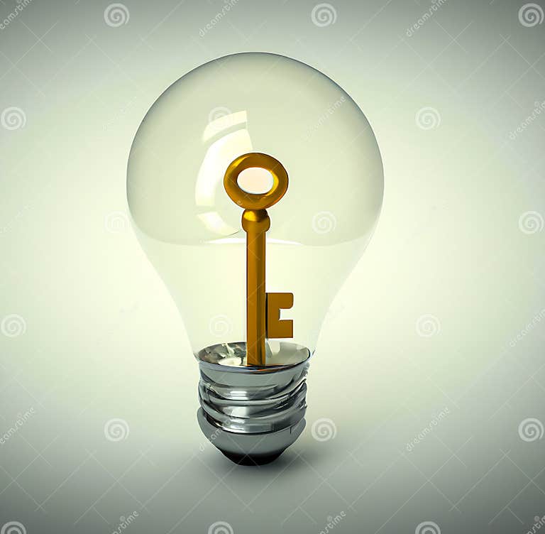 Light Bulb Object and Ideas Concept Stock Illustration - Illustration ...