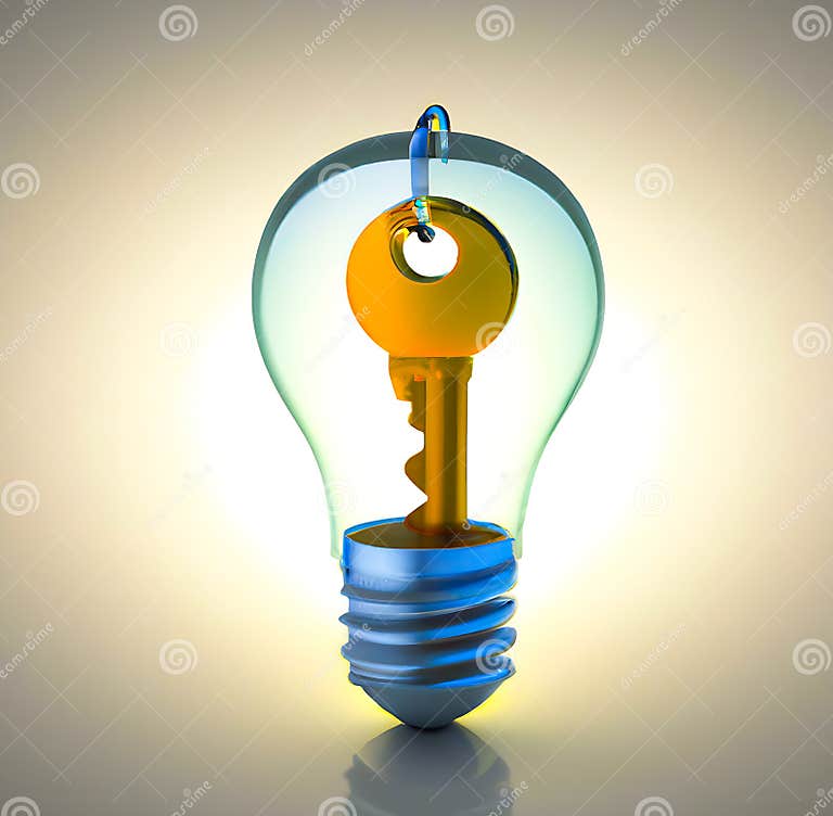 Light Bulb Object and Ideas Concept Stock Illustration - Illustration ...