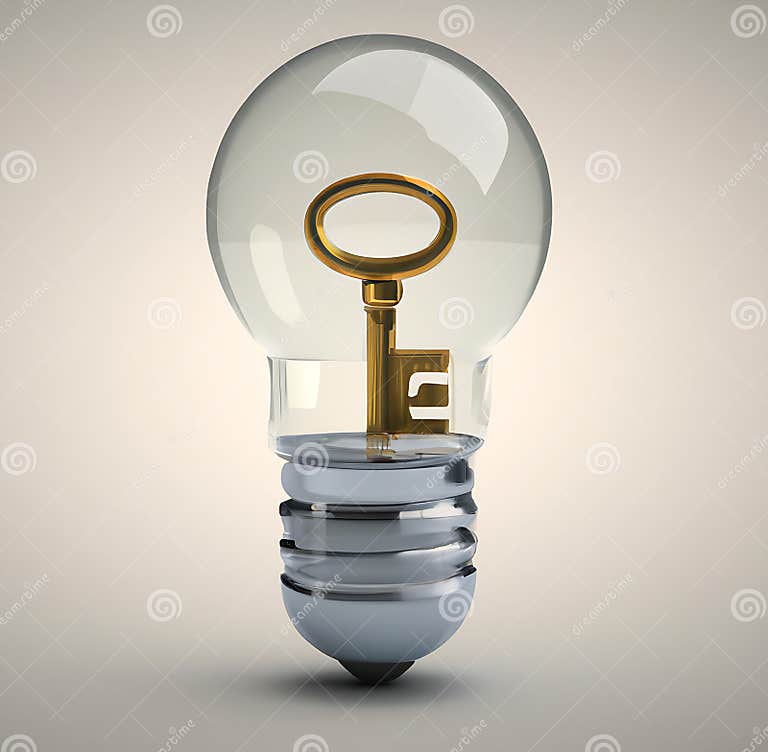 Light Bulb Object and Ideas Concept Stock Illustration - Illustration ...