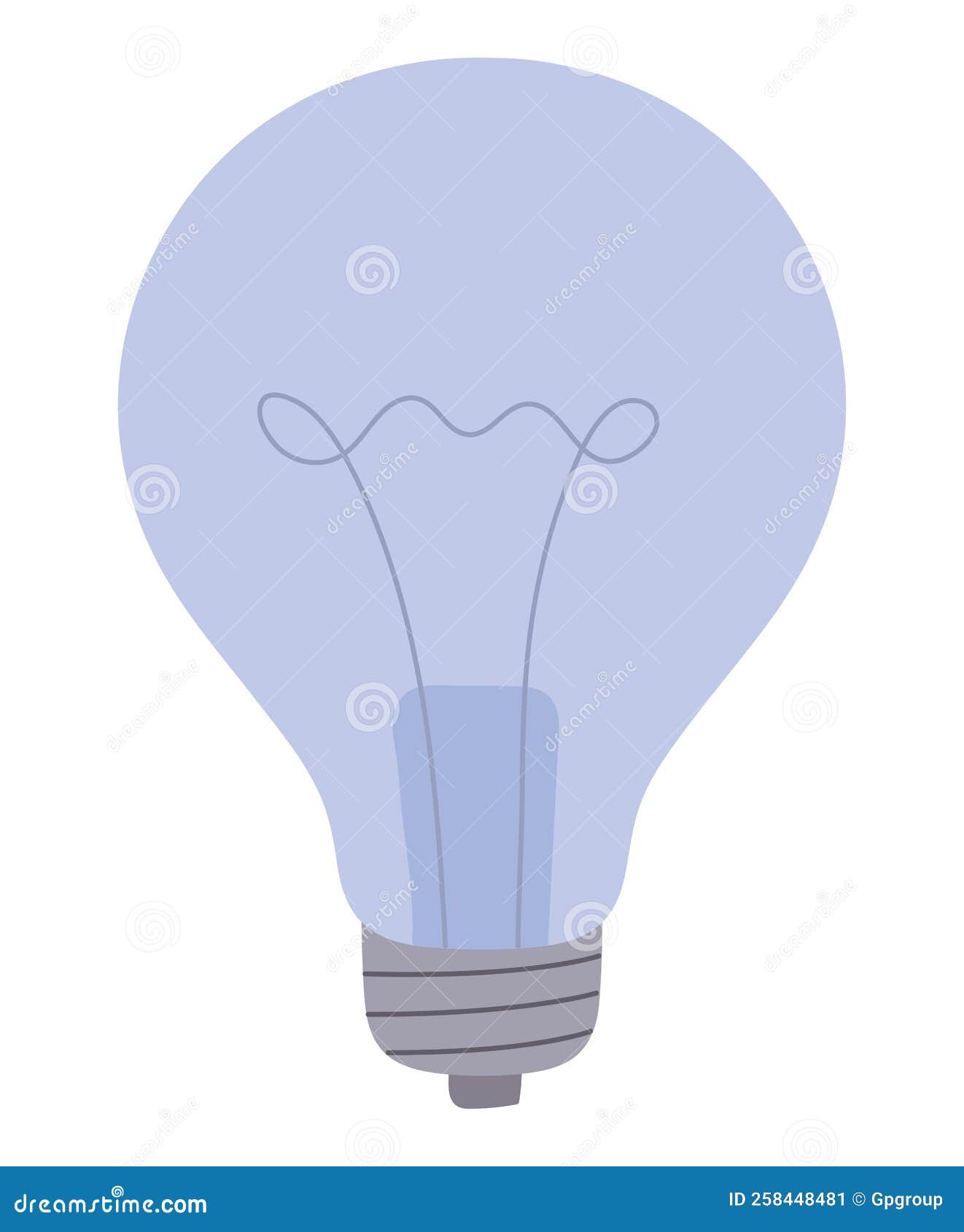 Light bulb off stock vector. Illustration of lamp, efficient - 258448481