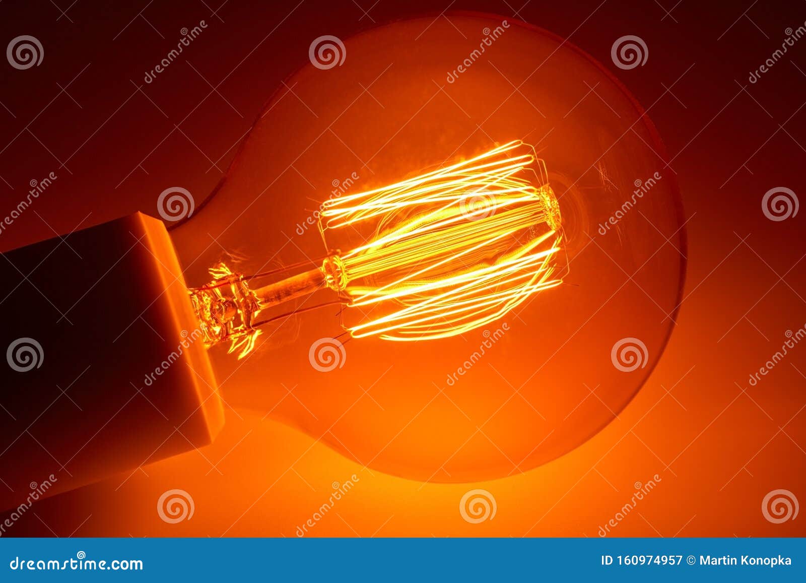 Light bulb stock image. Image of orange, electricity - 160974957