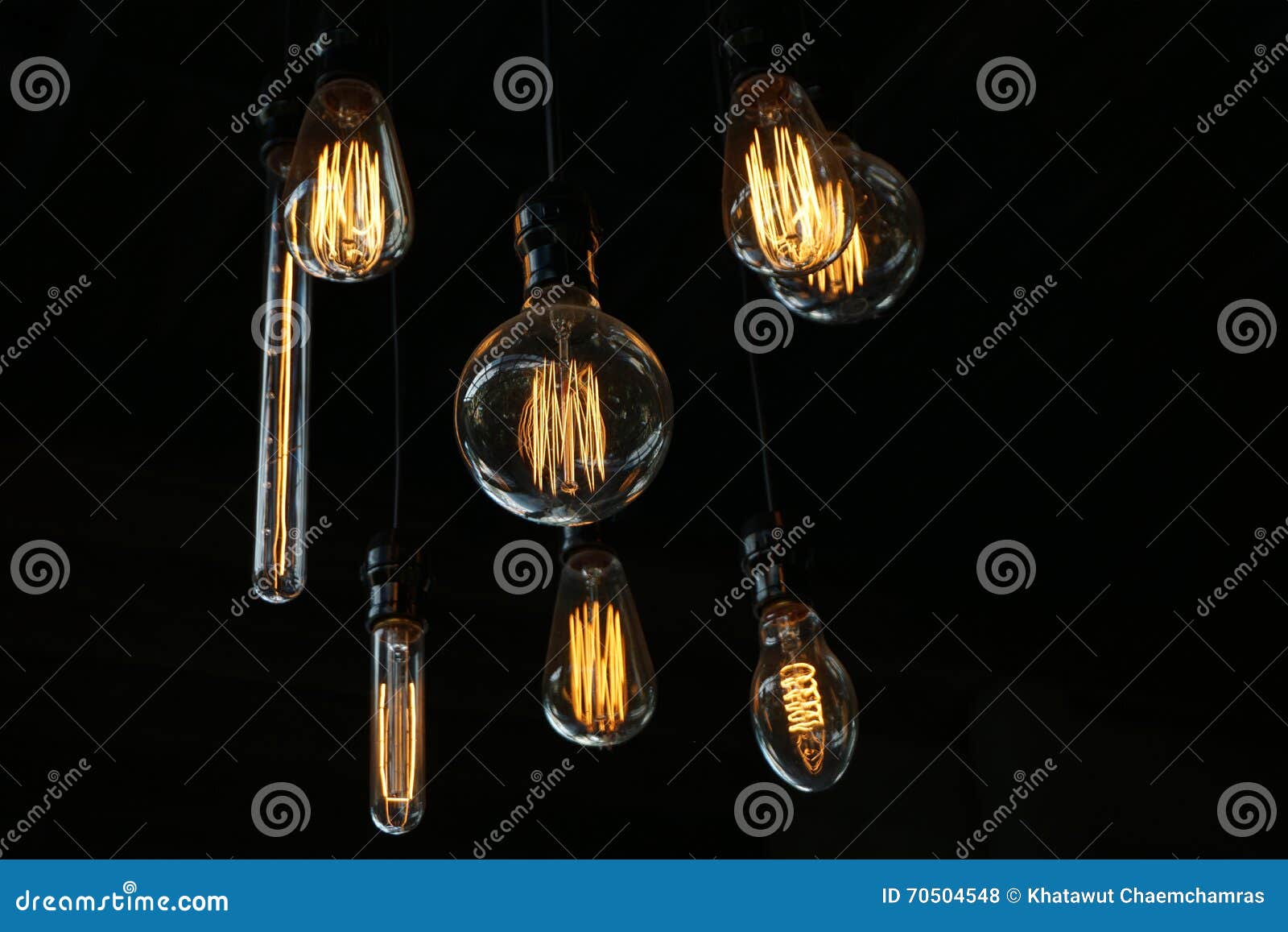 Light Bulb or Old Style Lighting Stock Photo - Image of decor, gold ...