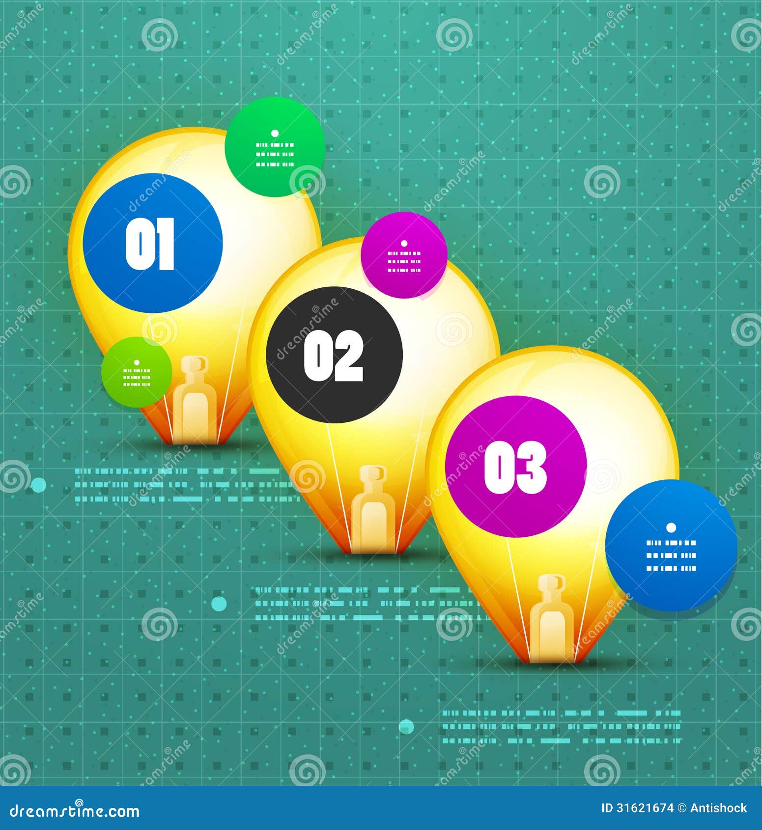 Light Bulb Option Banner Template Stock Vector - Illustration of ...