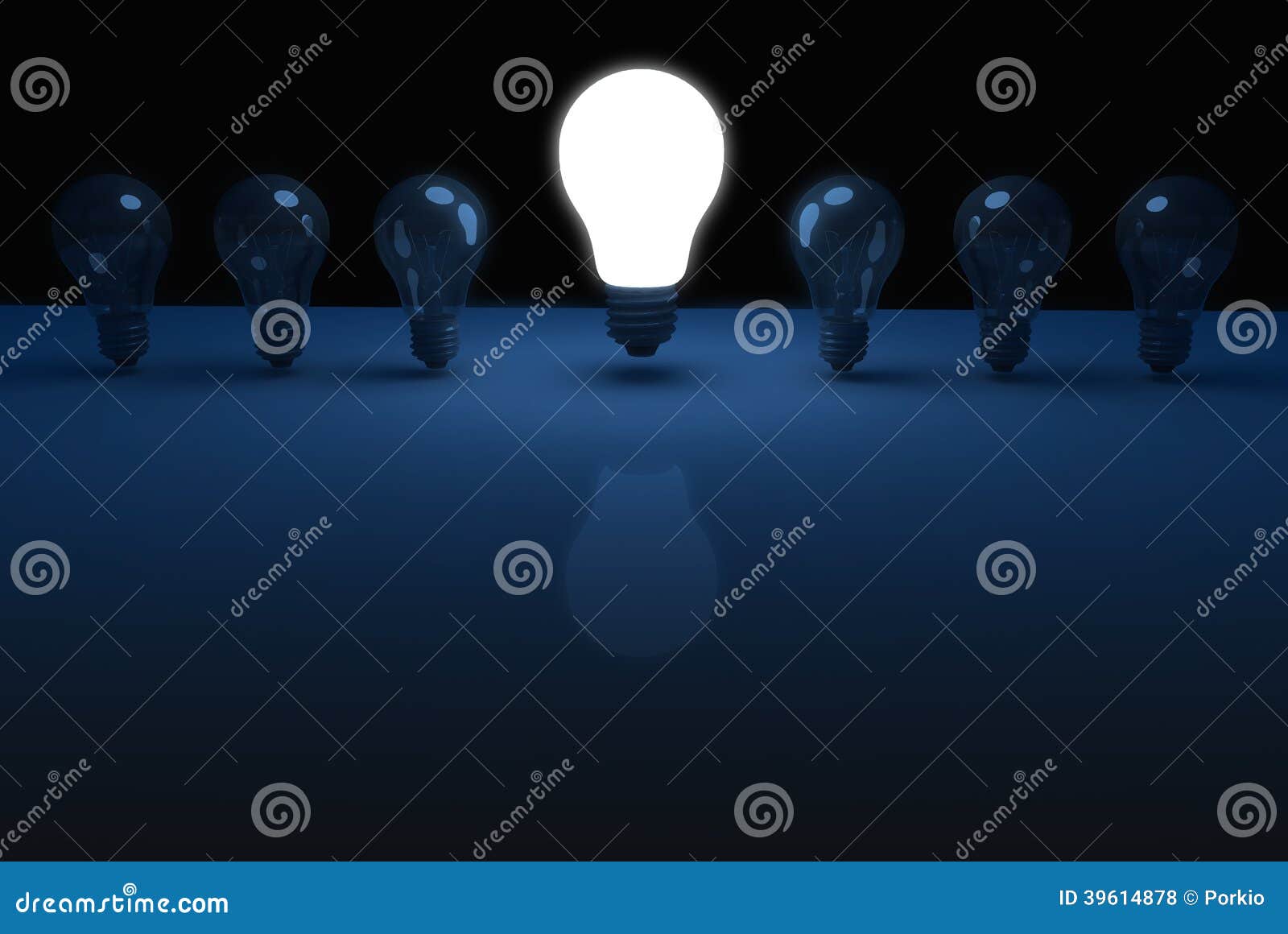 Light Bulb Outstanding Brightness in the Dark and Shadow Concept Stock ...