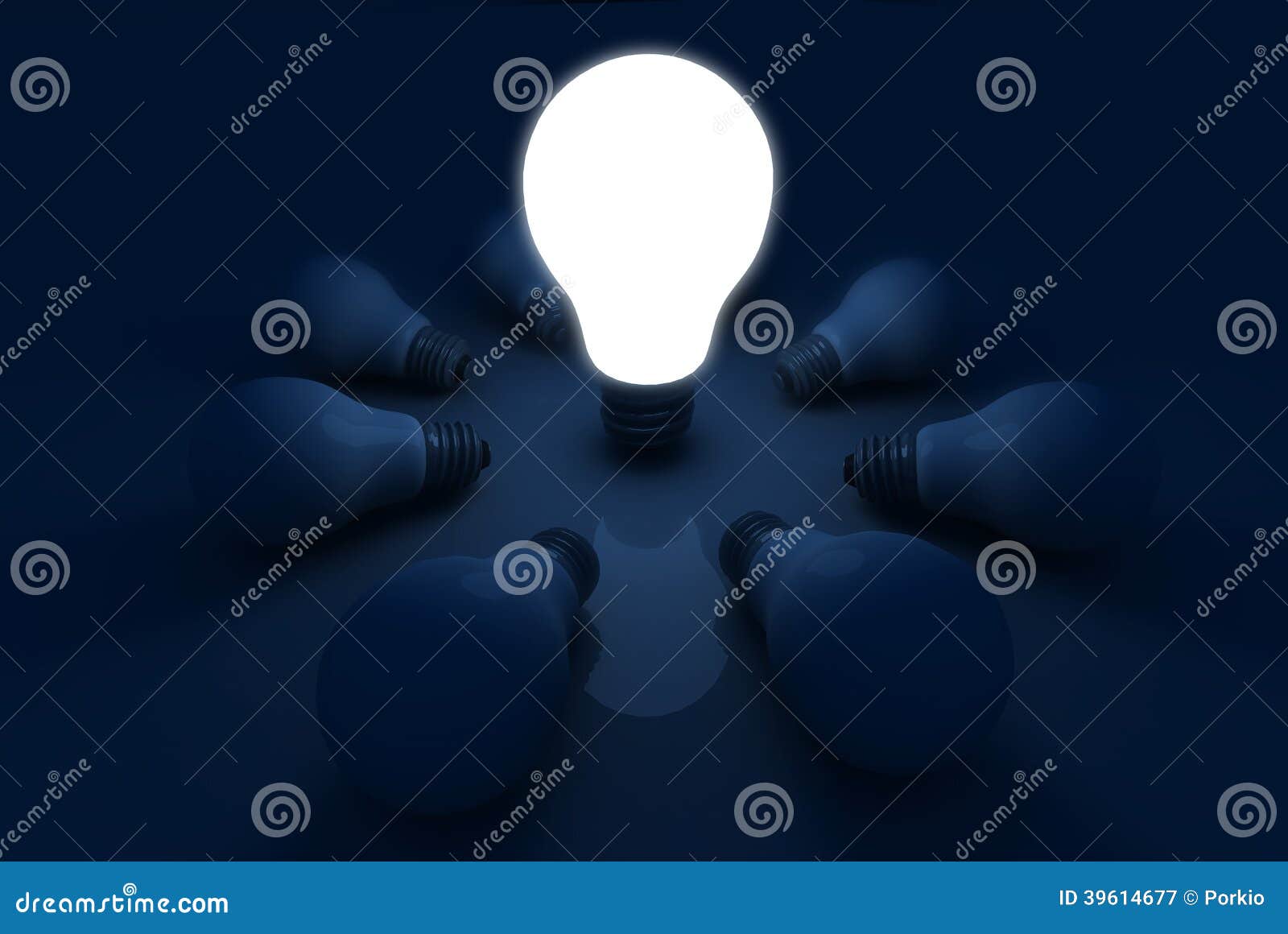 Light Bulb Outstanding Brightness in the Dark and Shadow Stock ...