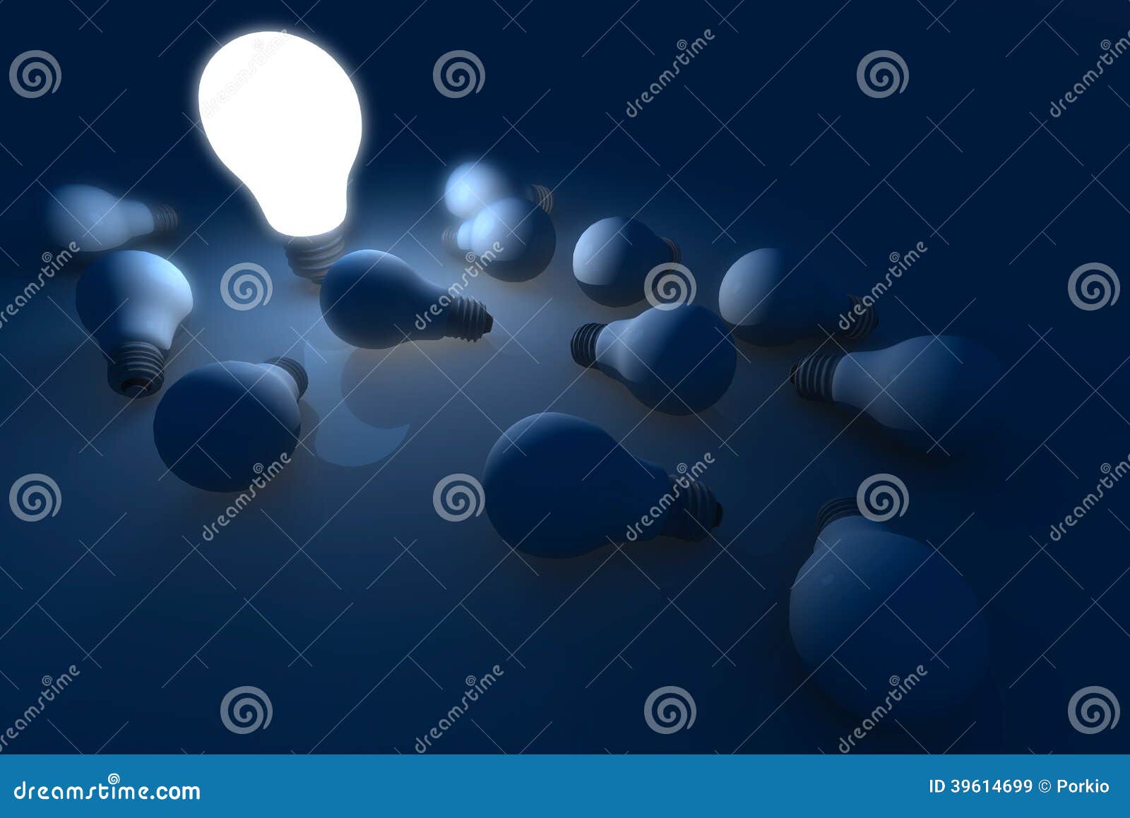 Light Bulb Outstanding Brightness in the Dark and Shadow Stock ...