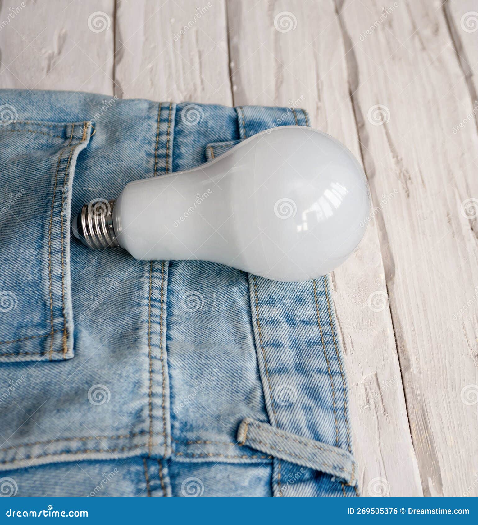 Light Bulb in Pants Pocket. Electrical Concept Stock Photo - Image of ...