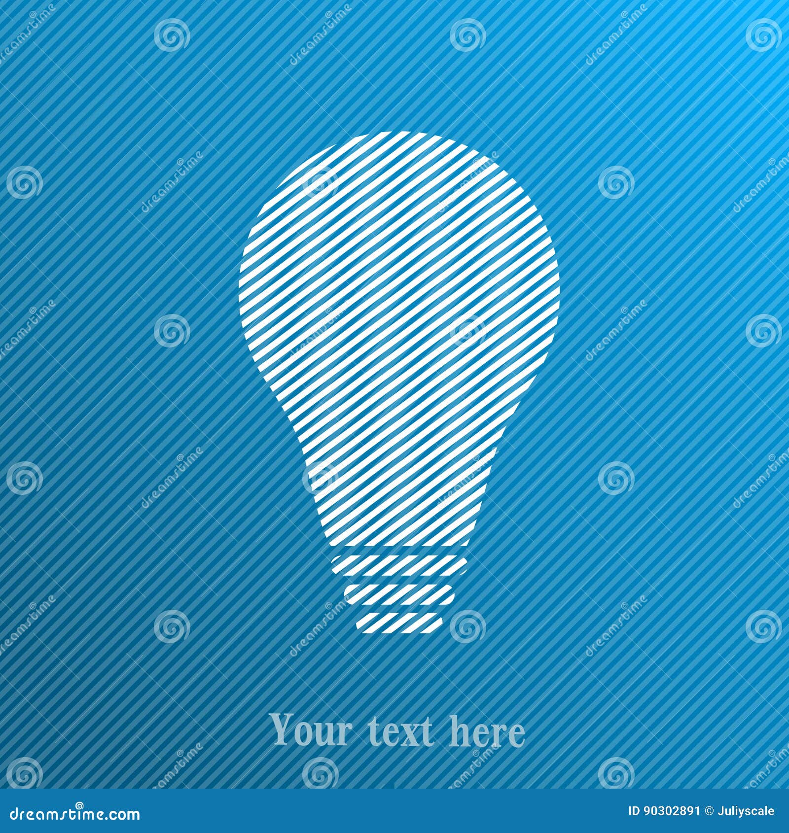 Light bulb paper. stock vector. Illustration of electric - 90302891