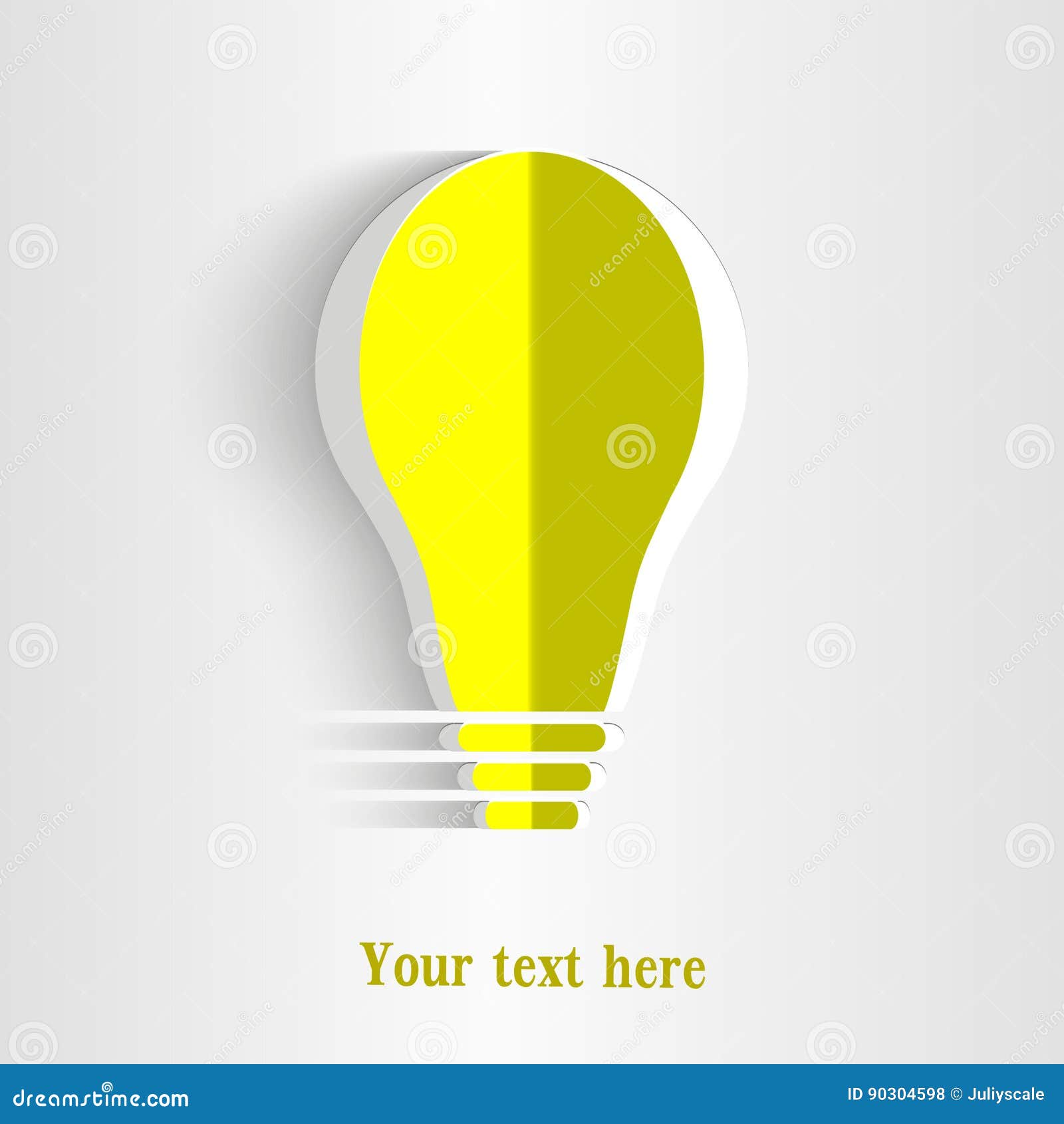 Light bulb paper. stock vector. Illustration of creativity - 90304598