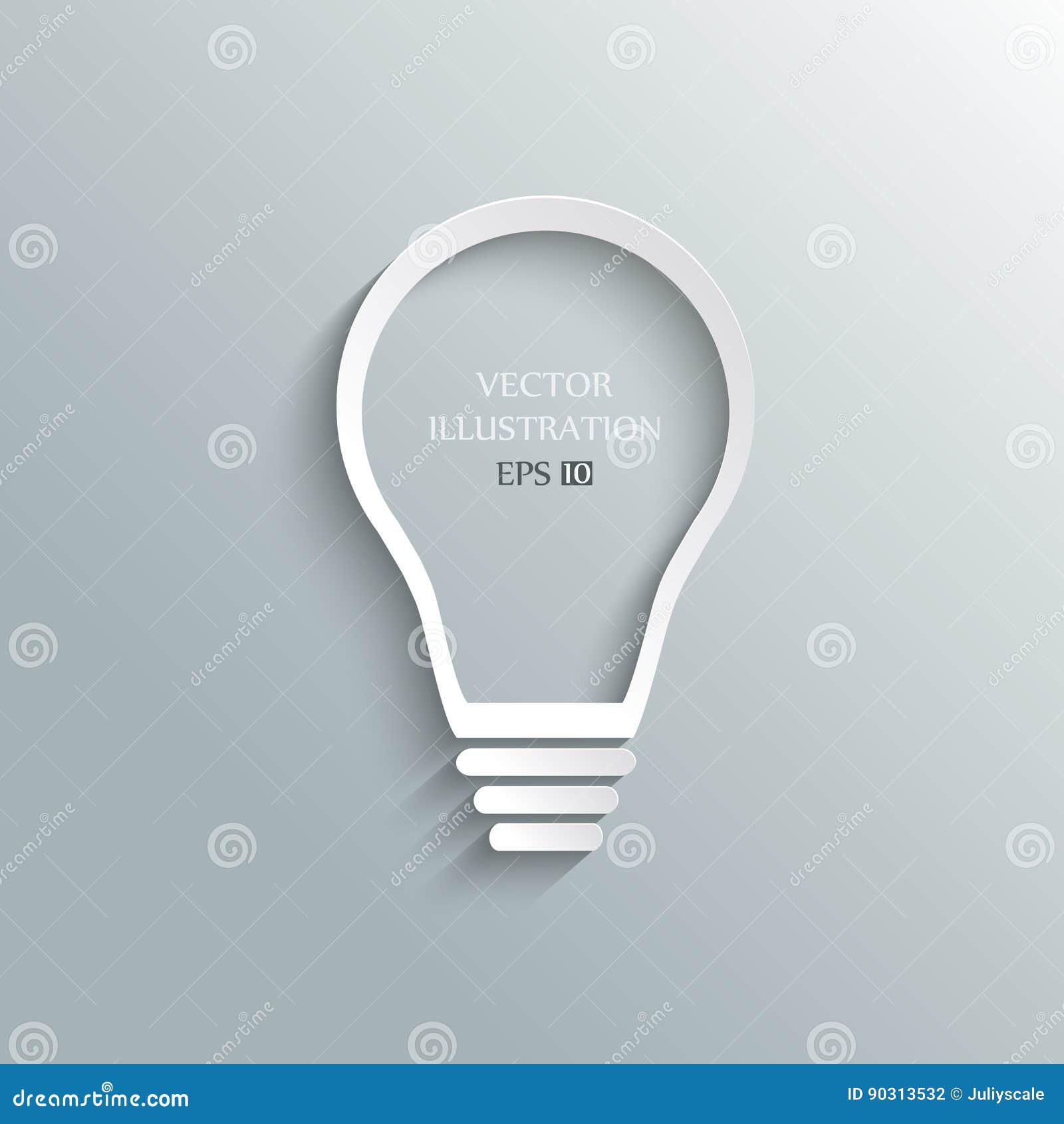 Light bulb paper. stock vector. Illustration of lamp - 90313532