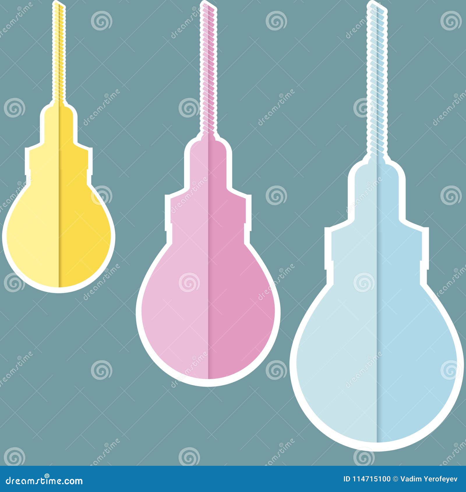 Light Bulb Paper Vector Background Stock Vector - Illustration of sign ...
