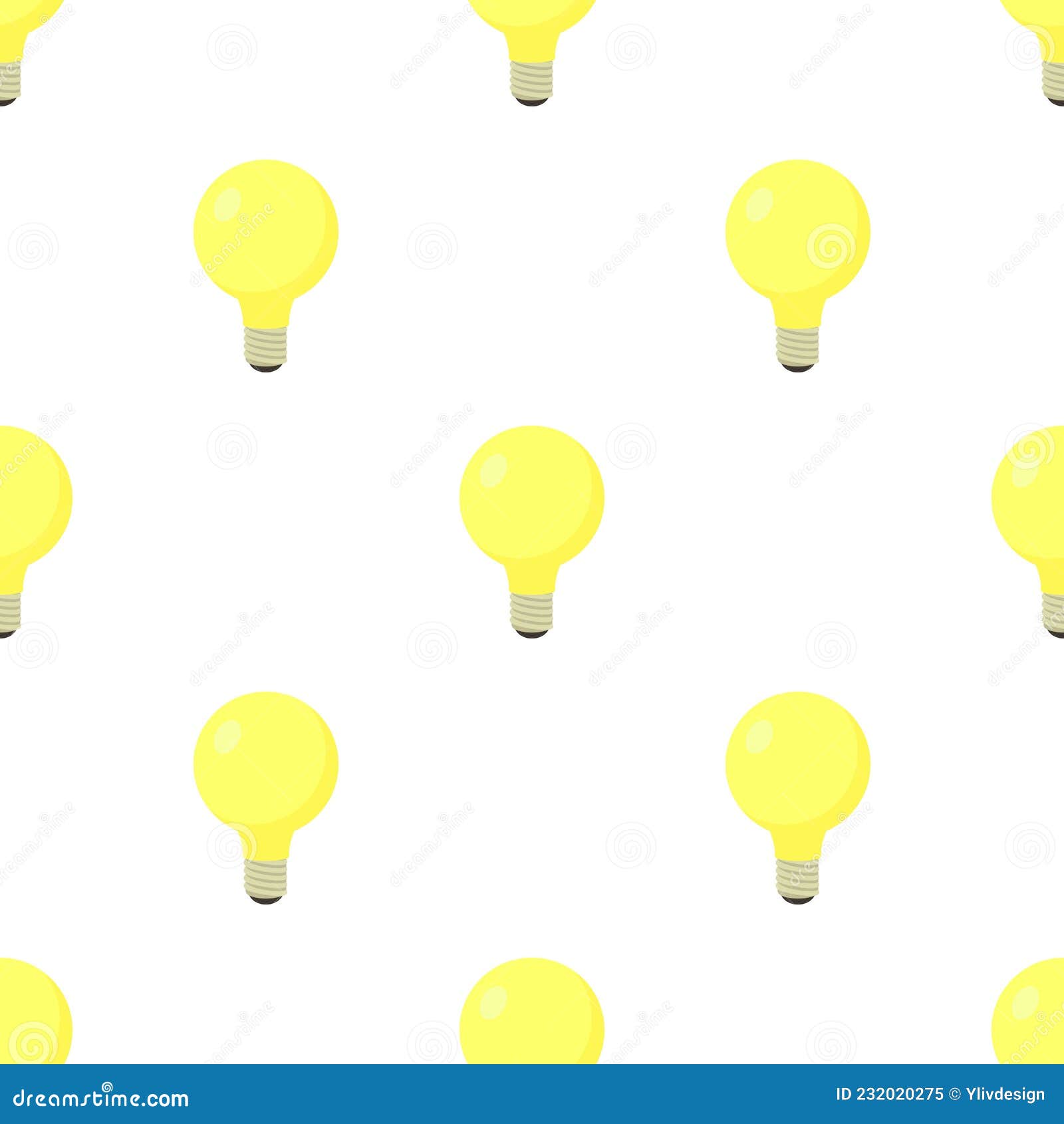 Light Bulb Pattern Seamless Vector Stock Vector - Illustration of ...