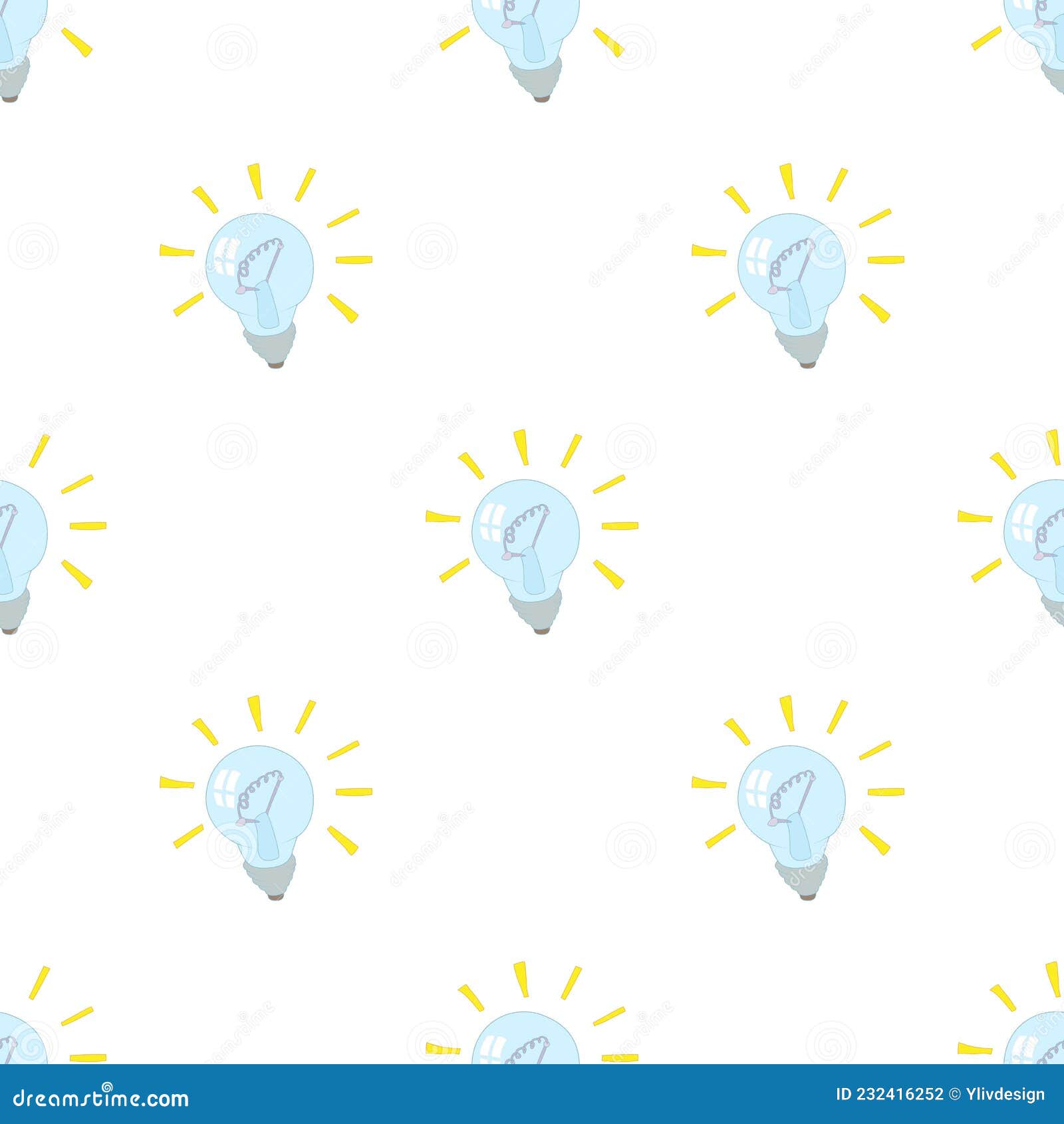 Light Bulb Pattern Seamless Vector Stock Vector - Illustration of site ...