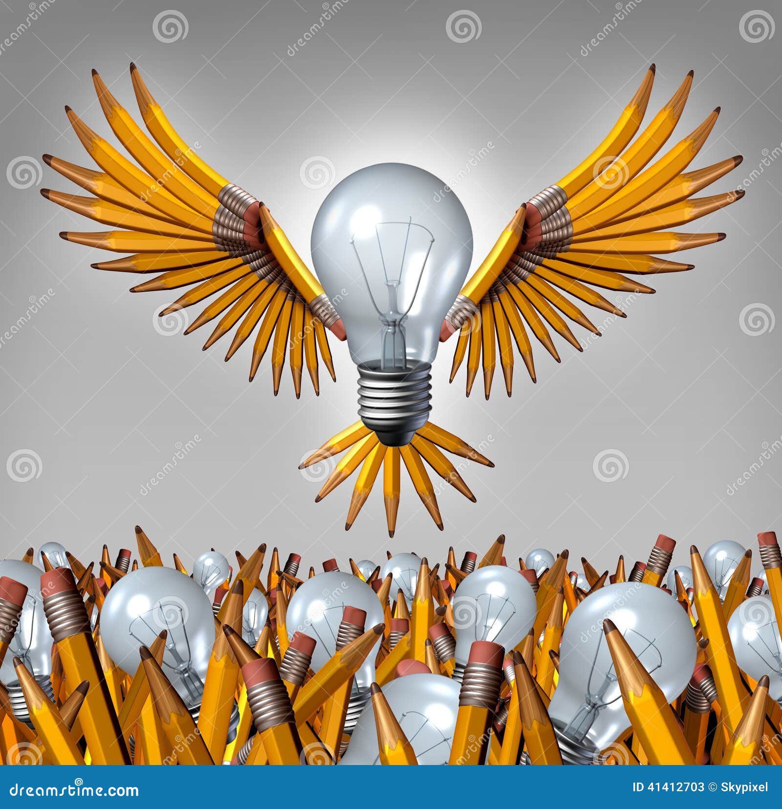 Light Bulb Pencil stock illustration. Illustration of aspirations ...