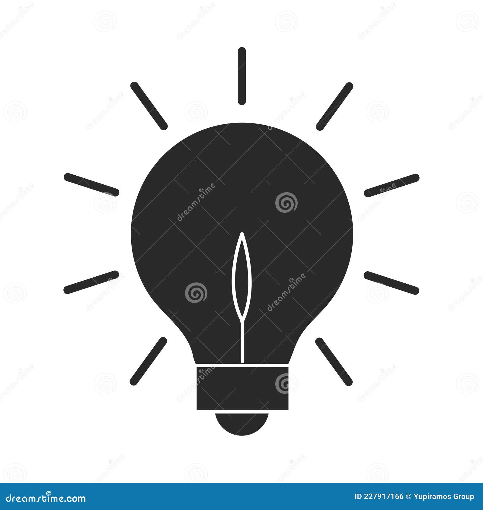Light bulb pictogram stock vector. Illustration of power - 227917166