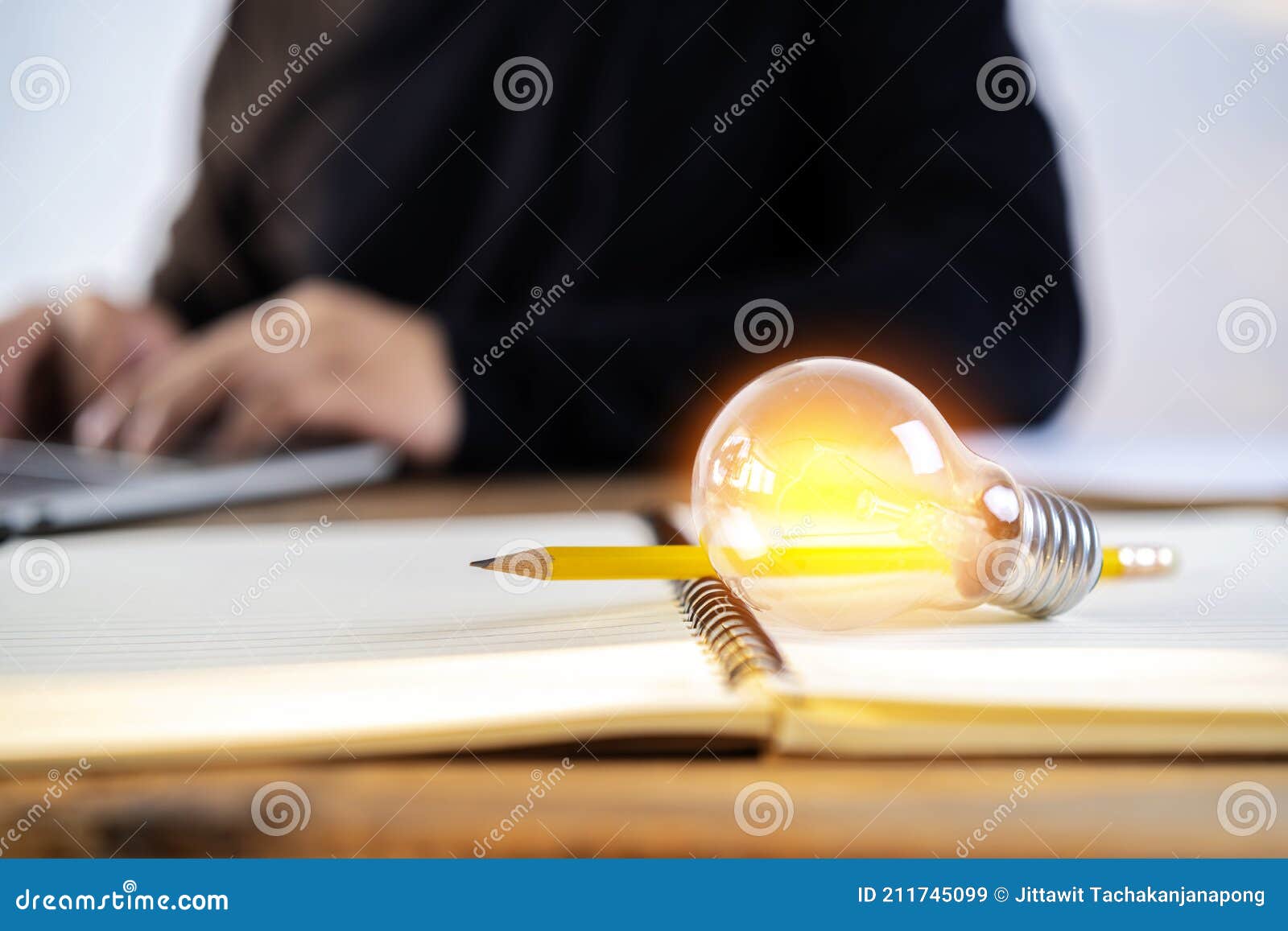A Light Bulb is Placed on Book for Reading, Acquiring Knowledge and ...