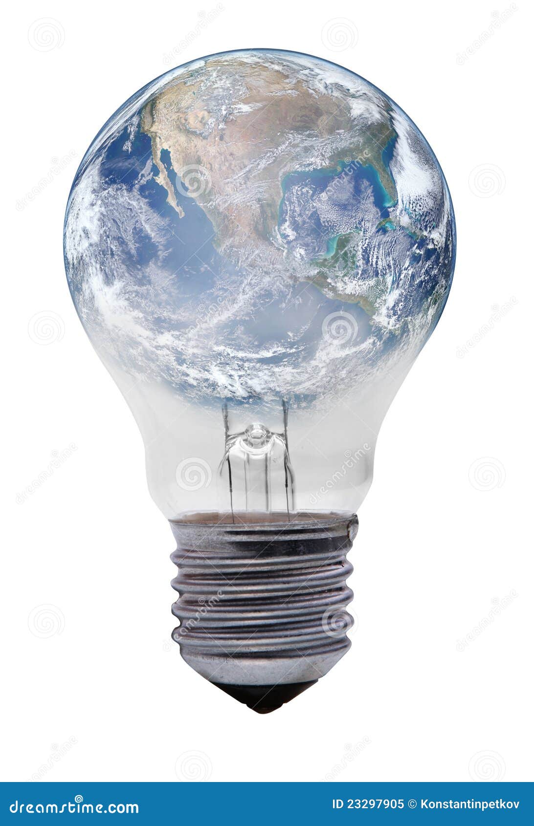 Light Bulb with Planet Earth Stock Image - Image of planet, globe: 23297905