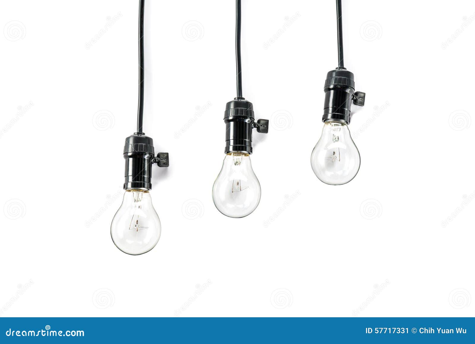 Light Bulb with Plug and Lamp Holder, Cable Tungsten Three Stock Image ...