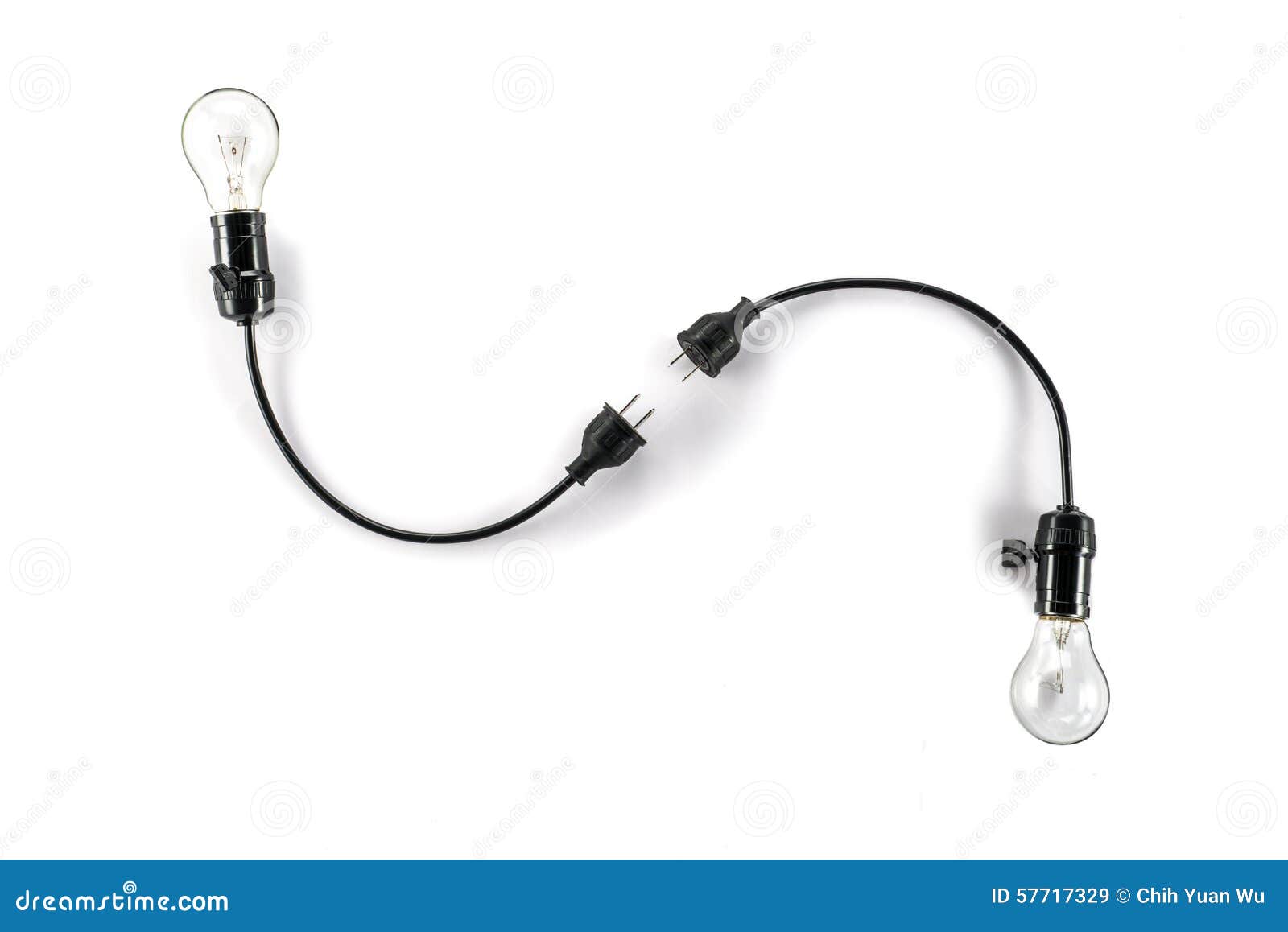 Light Bulb with Plug and Lamp Holder, Cable Tungsten Two Stock Image ...