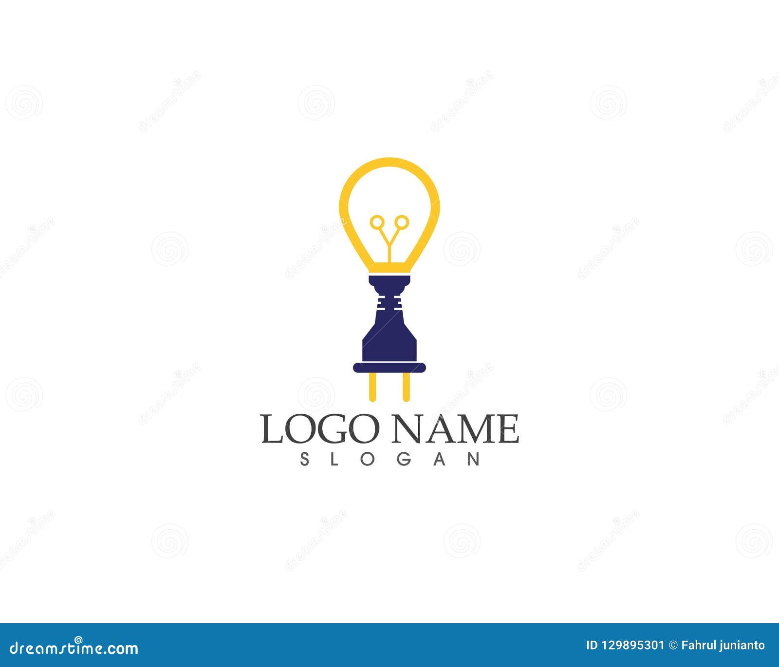 Light Bulb with Plug Logo Vector Stock Vector - Illustration of ...