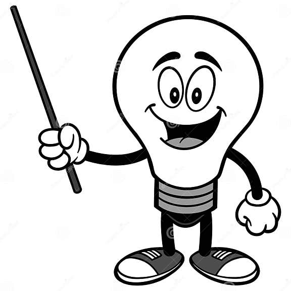 Light Bulb with Pointer Illustration Stock Vector - Illustration of ...