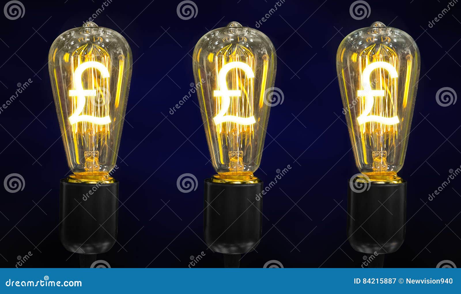 Light Bulb with Pound Sterling Symbol. Stock Image - Image of challenge ...