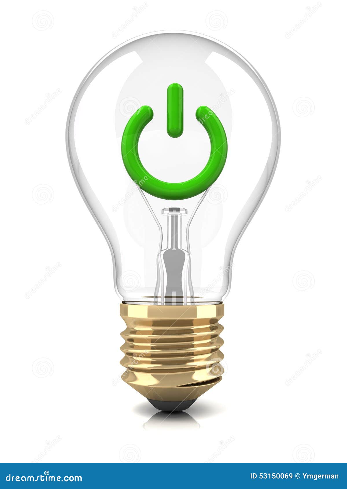 Light bulb with power sign stock illustration. Illustration of bulb ...