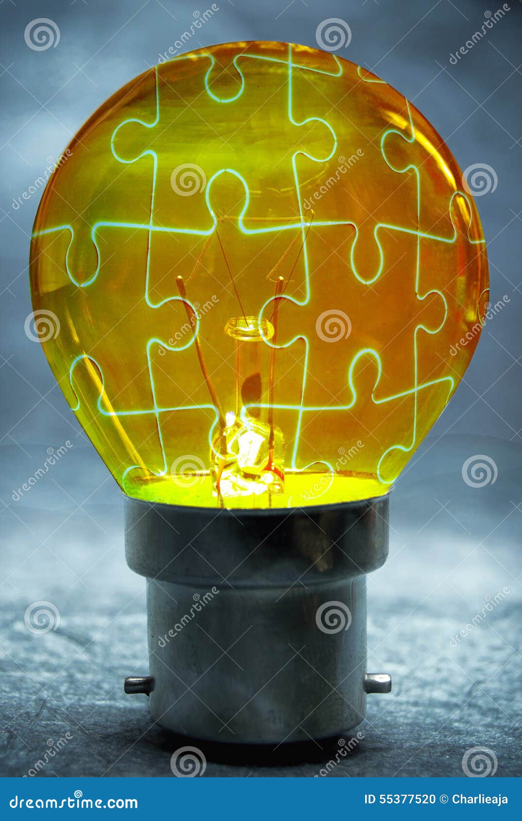 Light bulb puzzle stock photo. Image of jigsaw, energy - 55377520