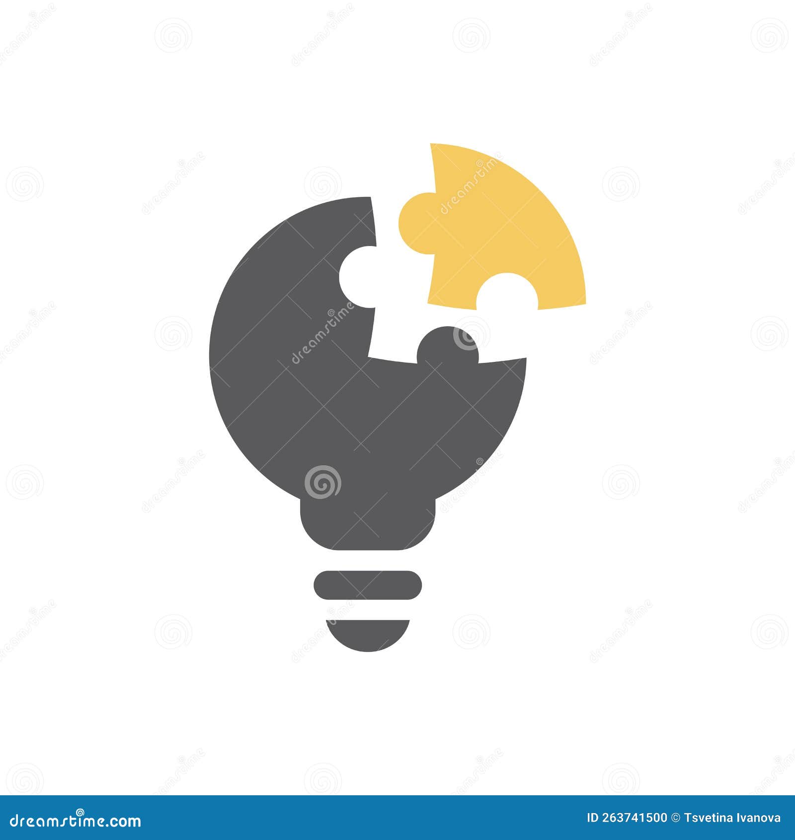 Light Bulb and Puzzle Piece Vector Icon Stock Vector - Illustration of ...