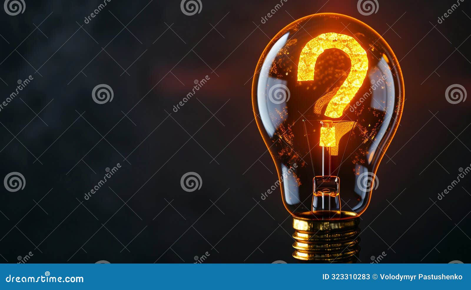 A Light Bulb with a Question Mark on it Stock Image - Image of question ...