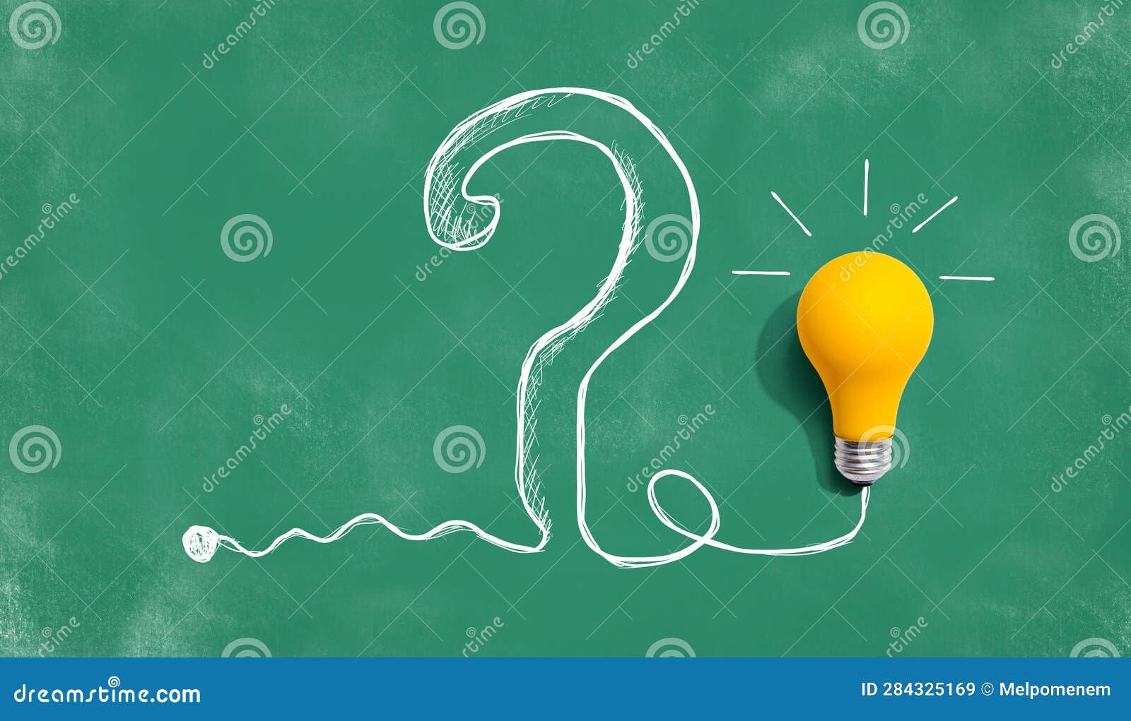 Light Bulb and Question Mark Stock Image - Image of power, idea: 284325169