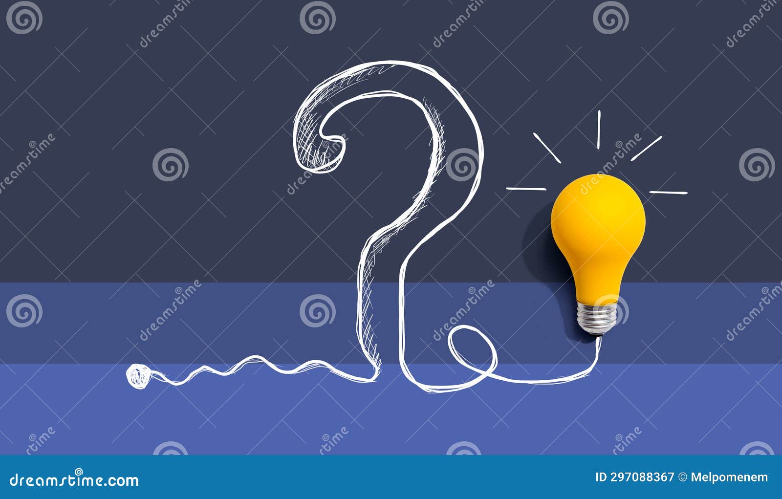 Light Bulb and Question Mark Stock Illustration - Illustration of ...