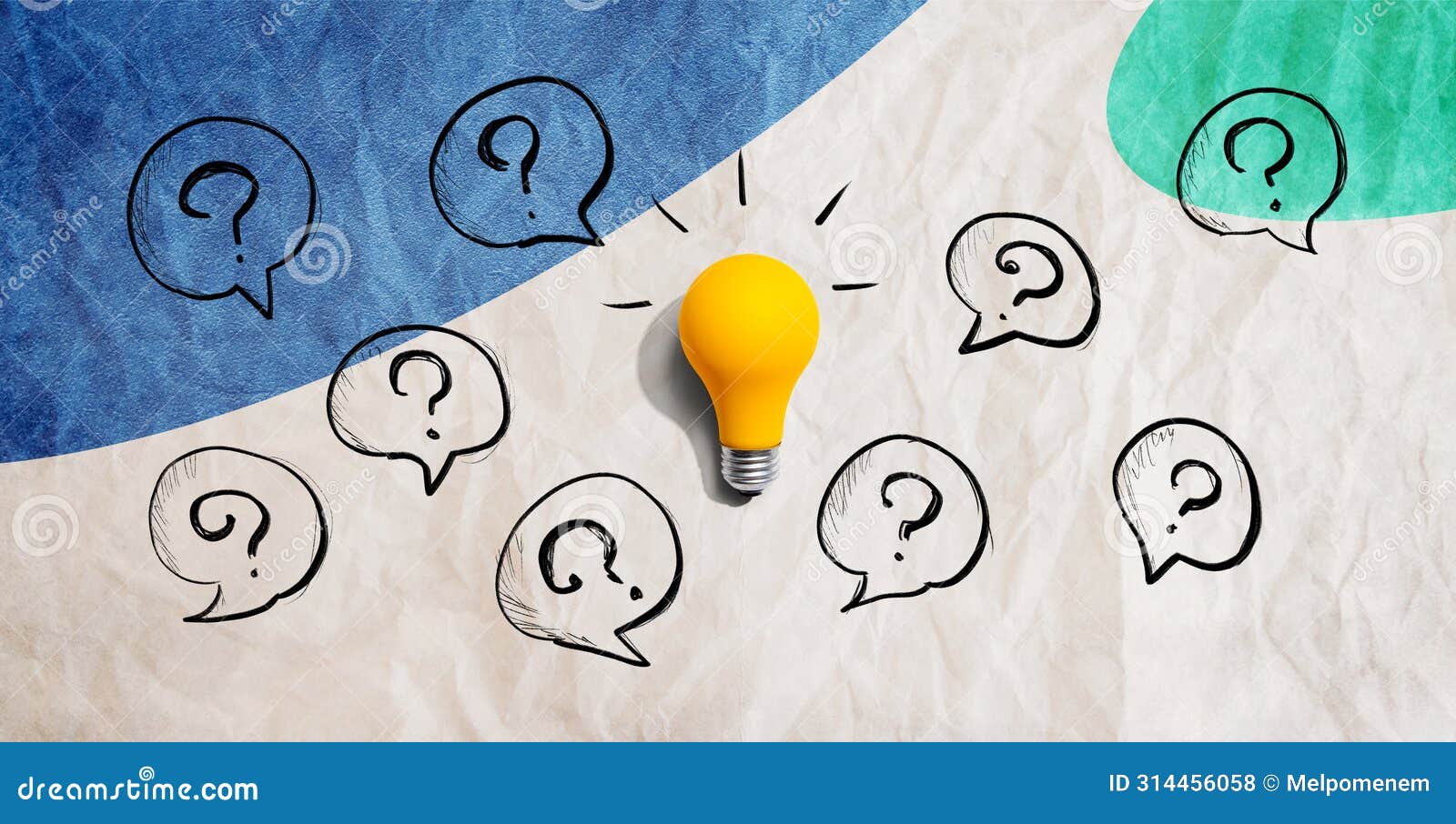 Light Bulb and Question Mark Stock Photo - Image of thinking, think ...