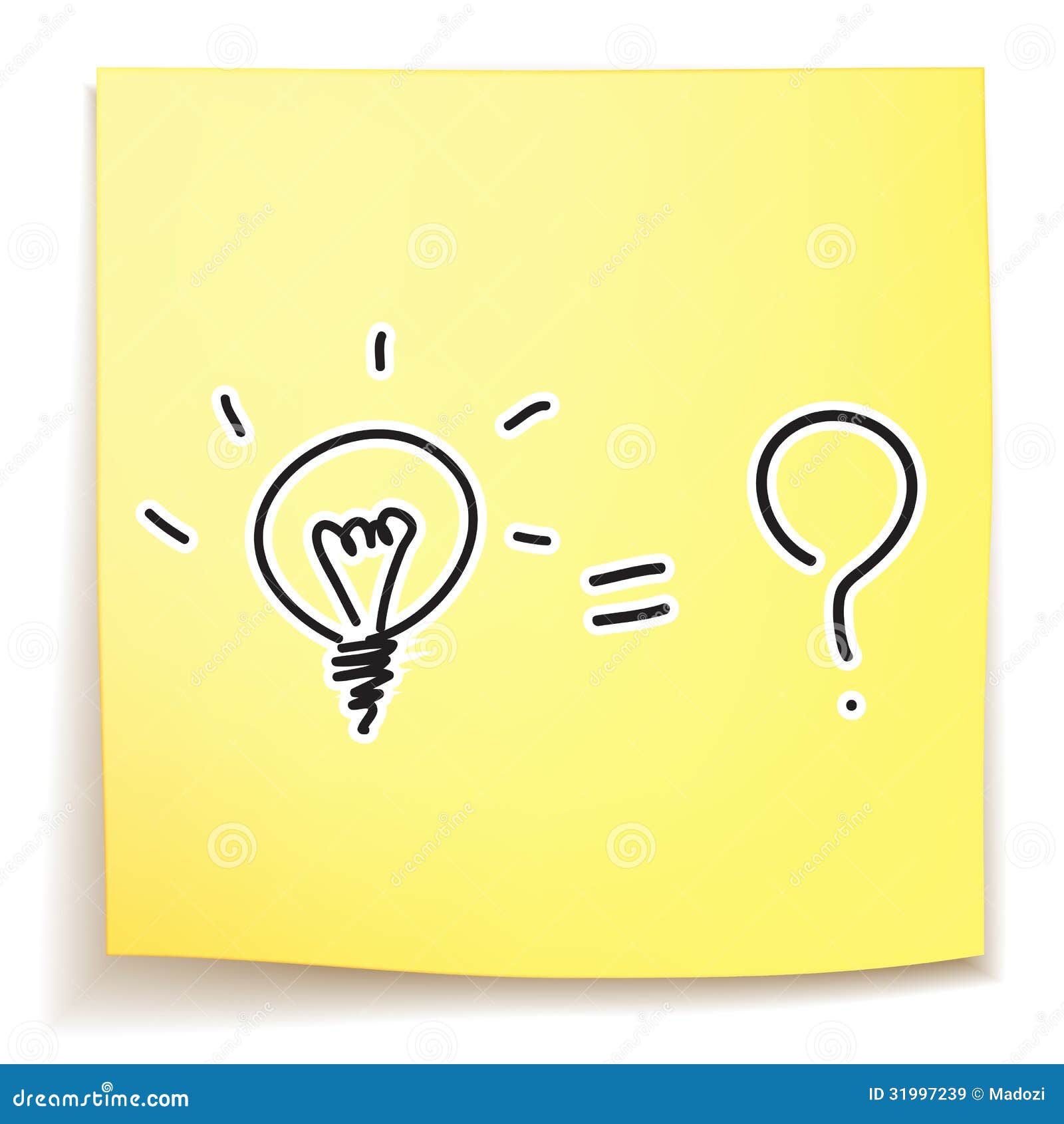 Light Bulb and Question Mark Idea Stock Vector - Illustration of ...