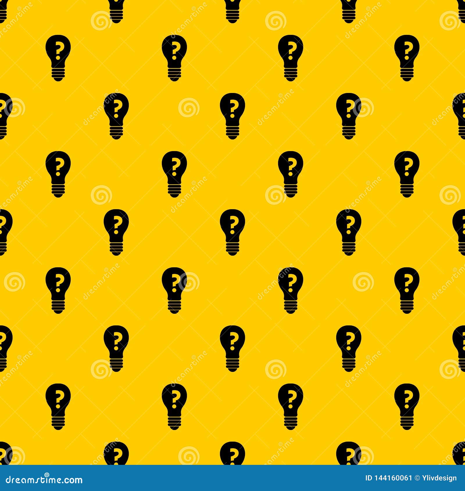 Light Bulb with Question Mark Inside Pattern Vector Stock Vector ...
