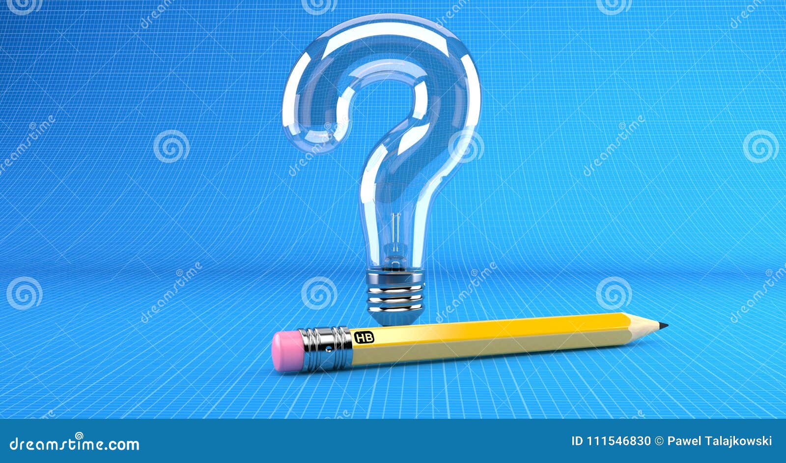 Light Bulb in Question Mark Shape Stock Illustration - Illustration of ...