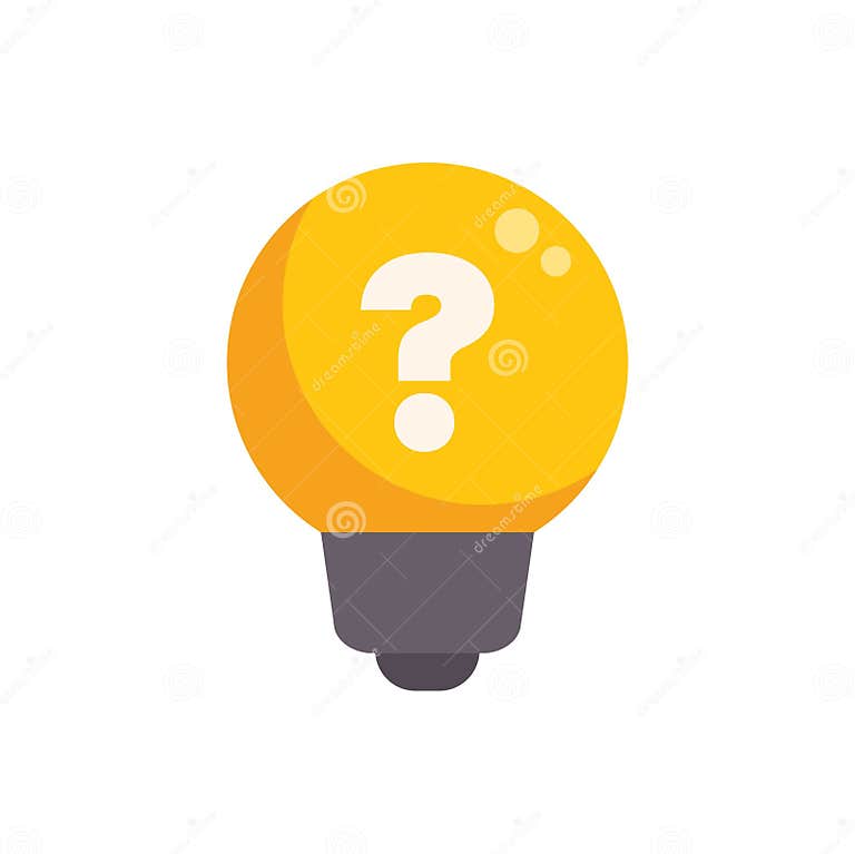 Light Bulb with Question Mark Symbolizing Problem Solving Stock ...
