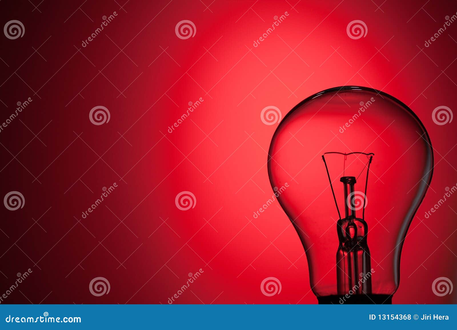 Light Bulb On Red Background Stock Photo - Image of electricity ...