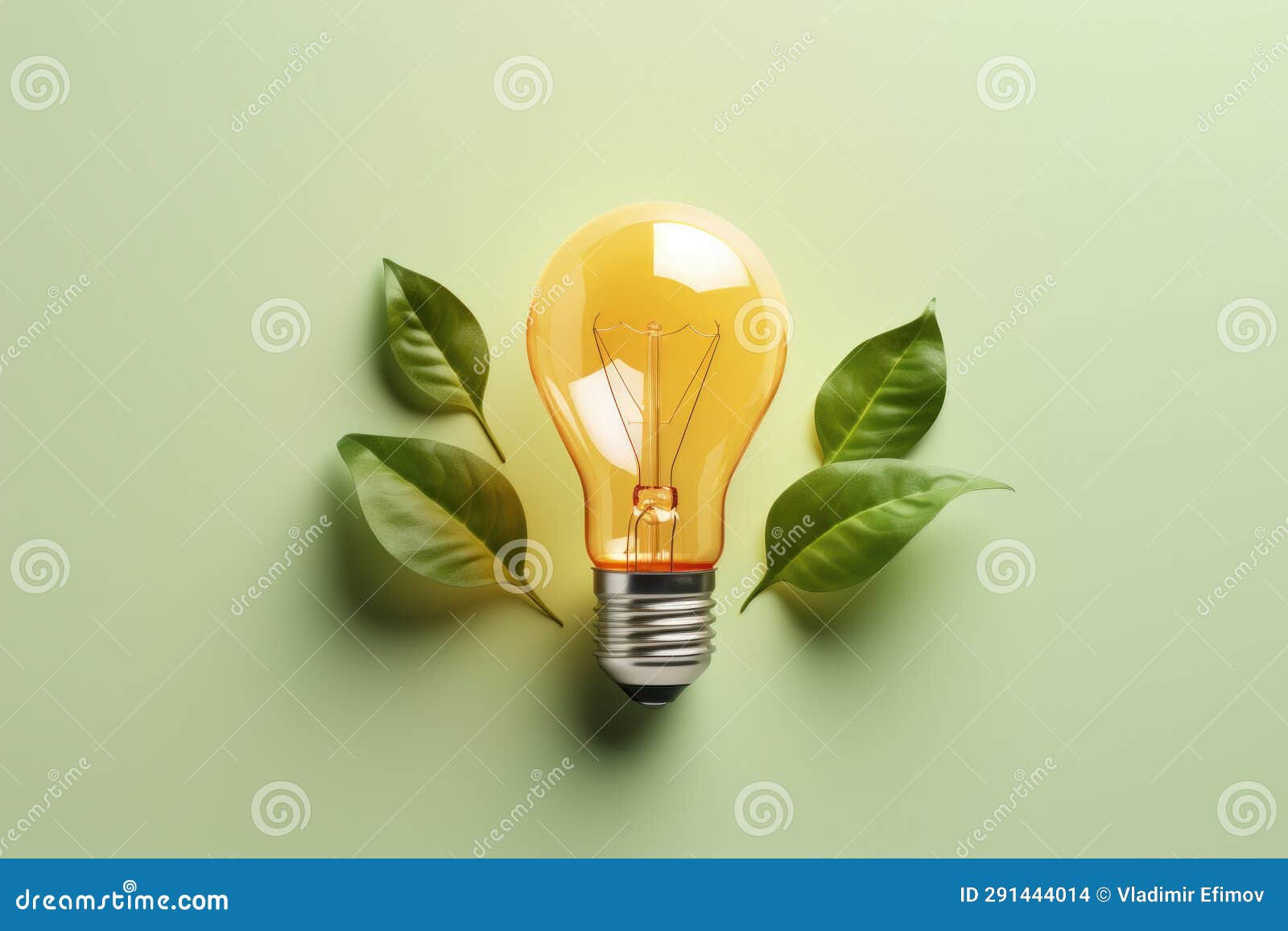 Light Bulb Resting on a Green Surface. Represent Ideas, Creativity ...