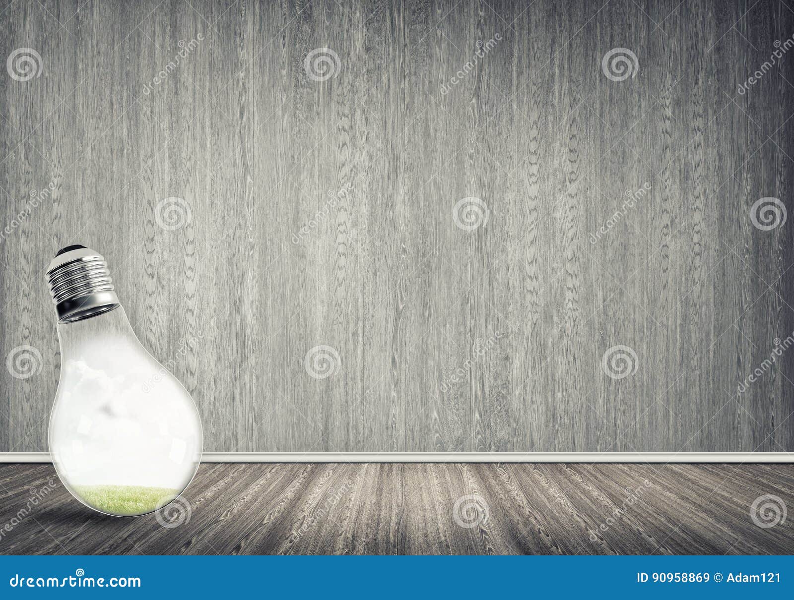 Light bulb in room stock image. Image of empty, power - 90958869