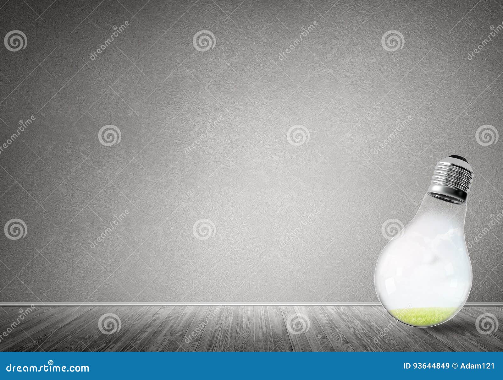 Light bulb in room stock image. Image of concept, creative - 93644849