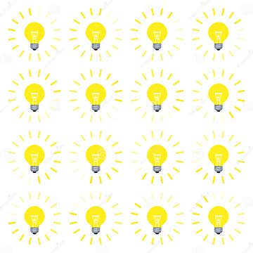 Light Bulb Rotating Rays Animation Sprite in Flat Stock Vector ...