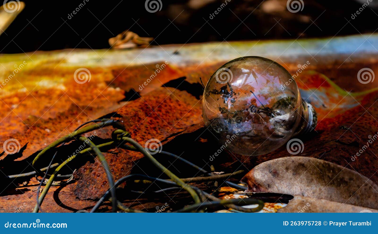 Light Bulb on Rusty Zinc As a Background Stock Photo - Image of glowing ...