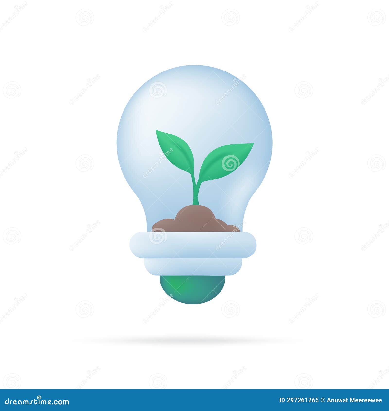 Light Bulb Save Electricity for the Earth. 3d Illustration Stock ...