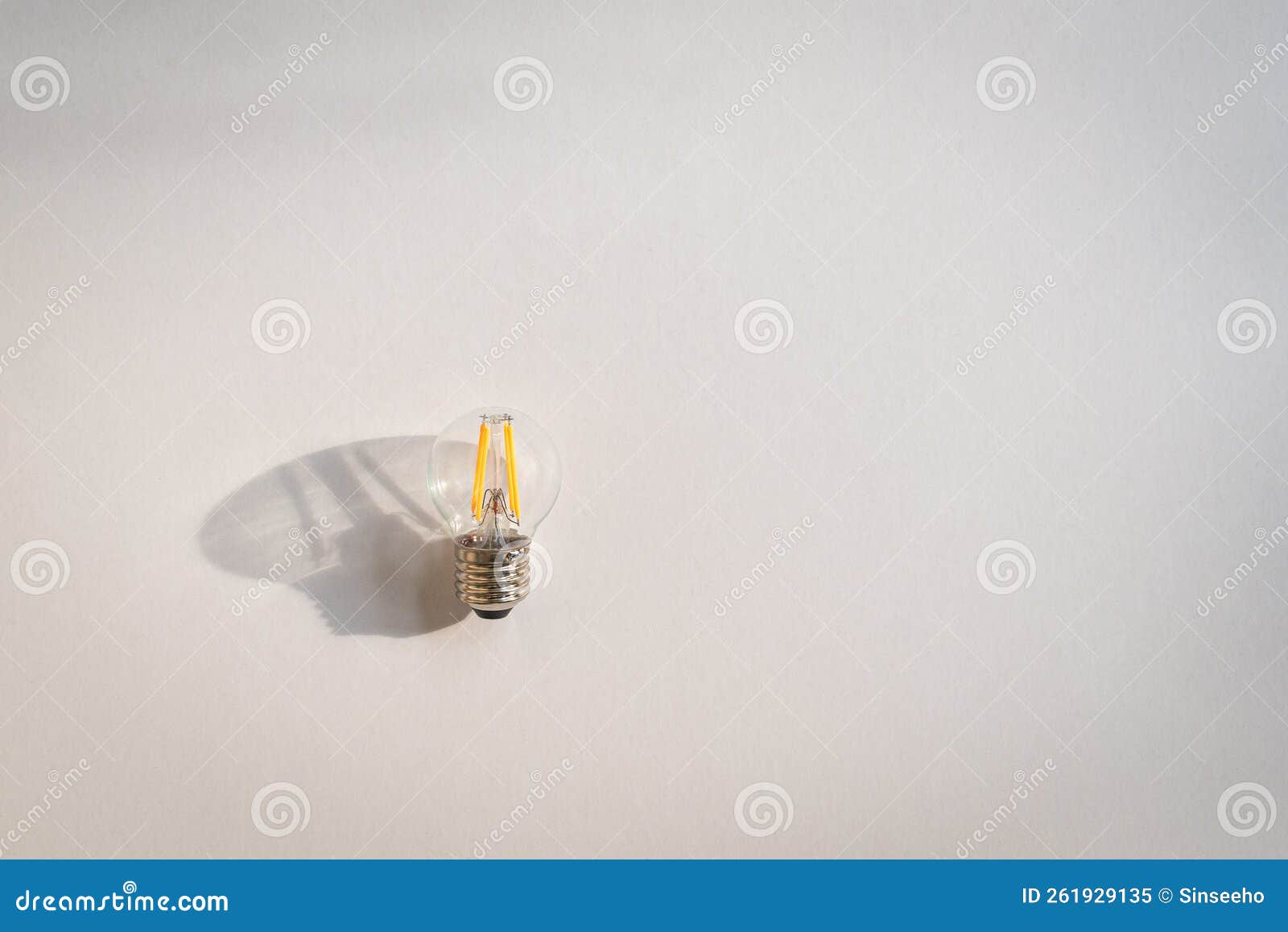 Light Bulb and Shadow on White Board Background Stock Image - Image of ...