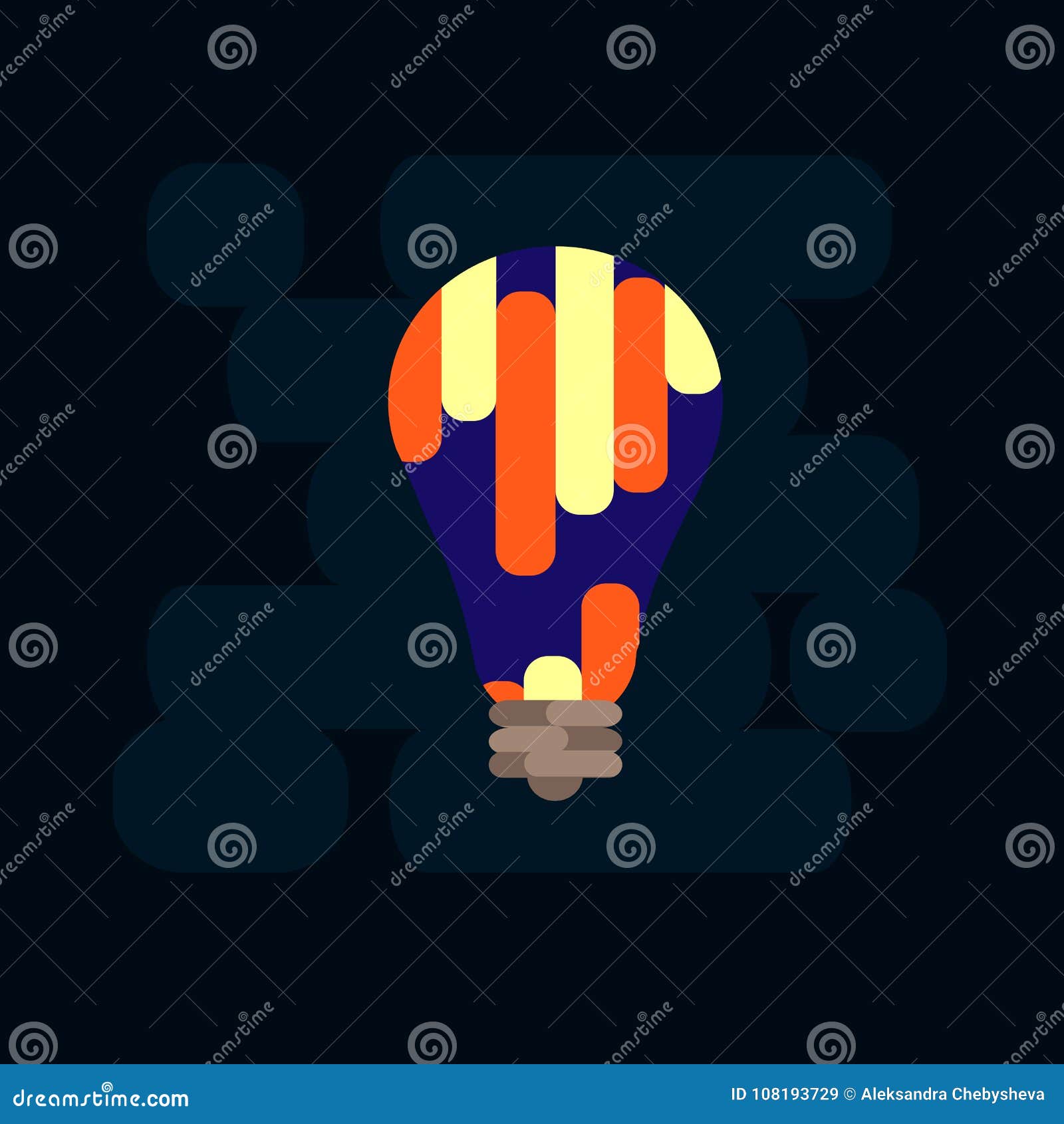 Light Bulb Shape As Inspiration Concept. Stock Vector - Illustration of ...