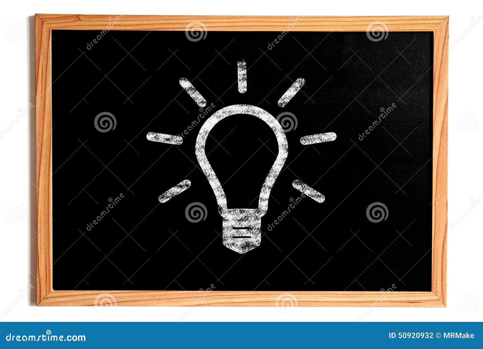 Light Bulb Shape on Chalkboard, Idea Concept Stock Photo - Image of ...